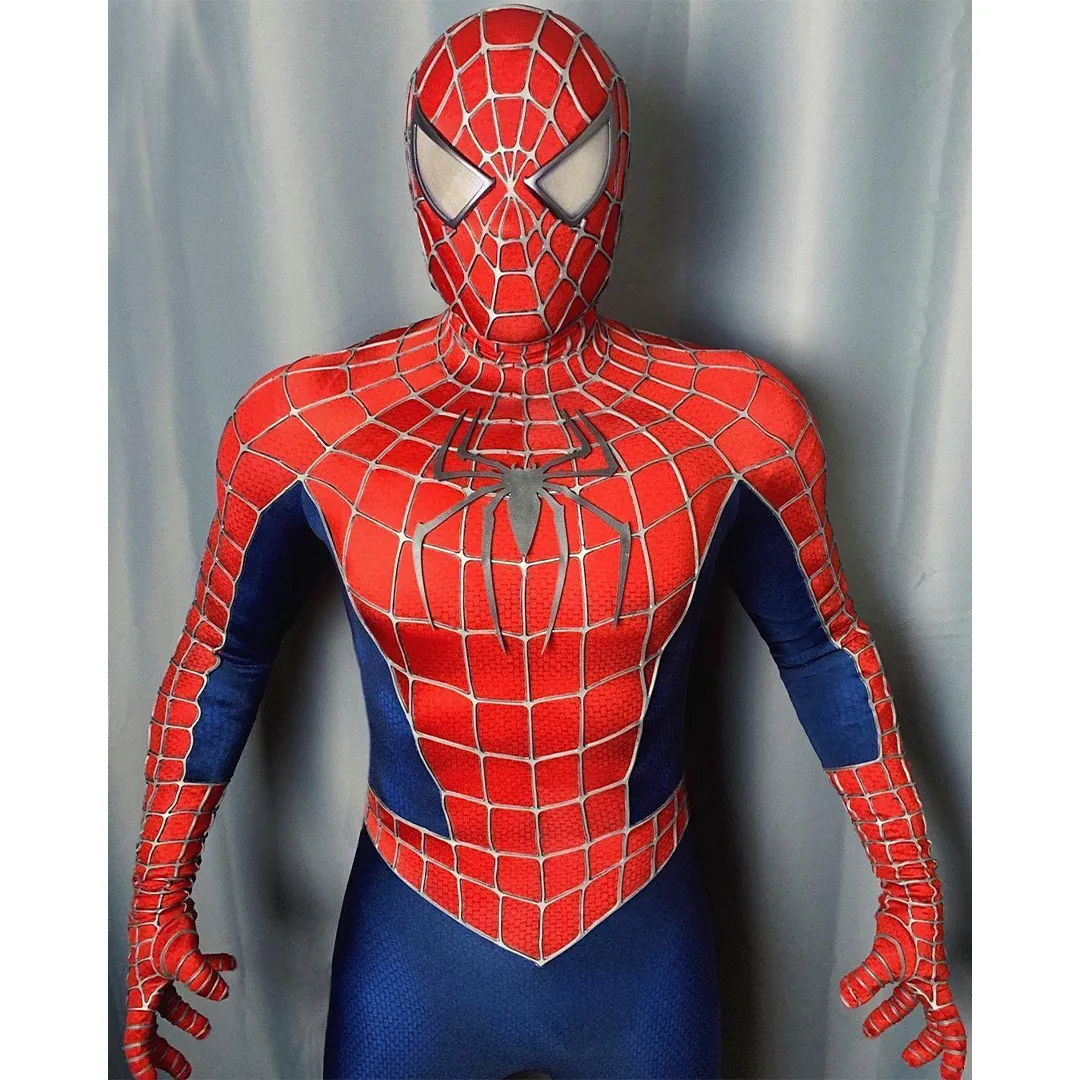 Raimi Spidey Boys 3D Printed Spandex Red Full Bodysuit Classic ...