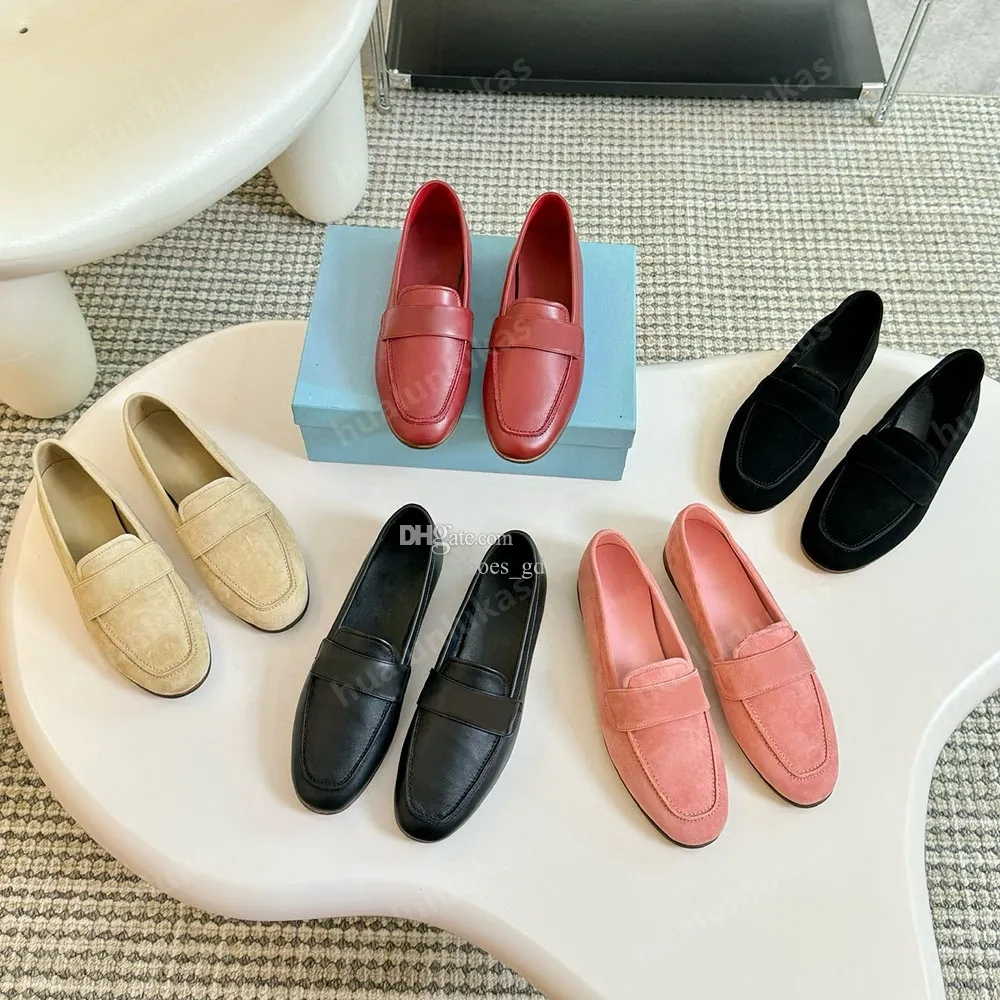Top Quality Suede Flat Heel Loafers Flat Sandal Holiday Shoes Slip On ...