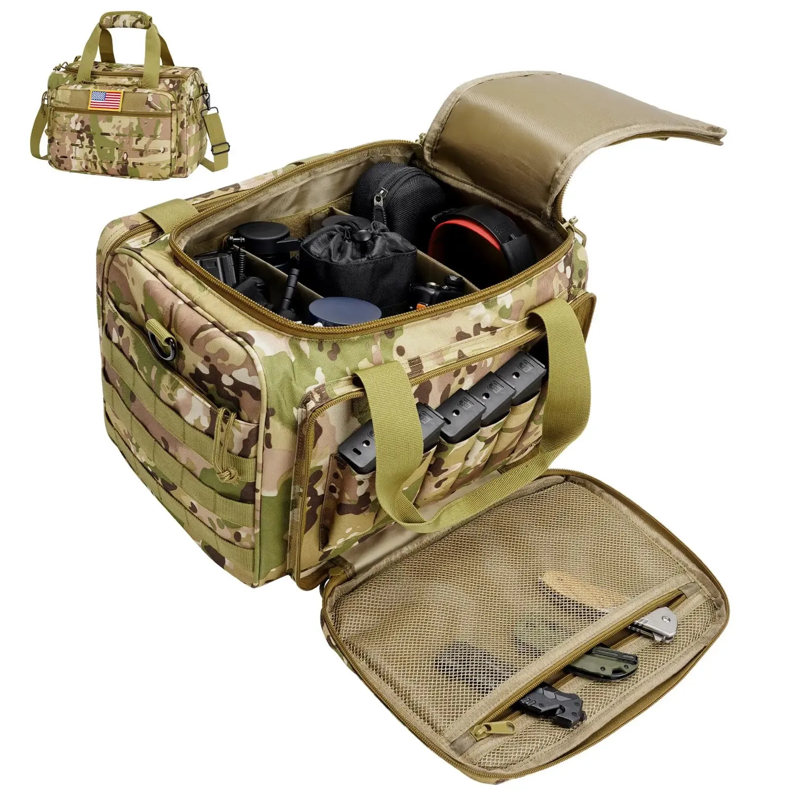 Tactical Gun Range Bag Lockable Zipper, Duffle For... From Bitystore ...