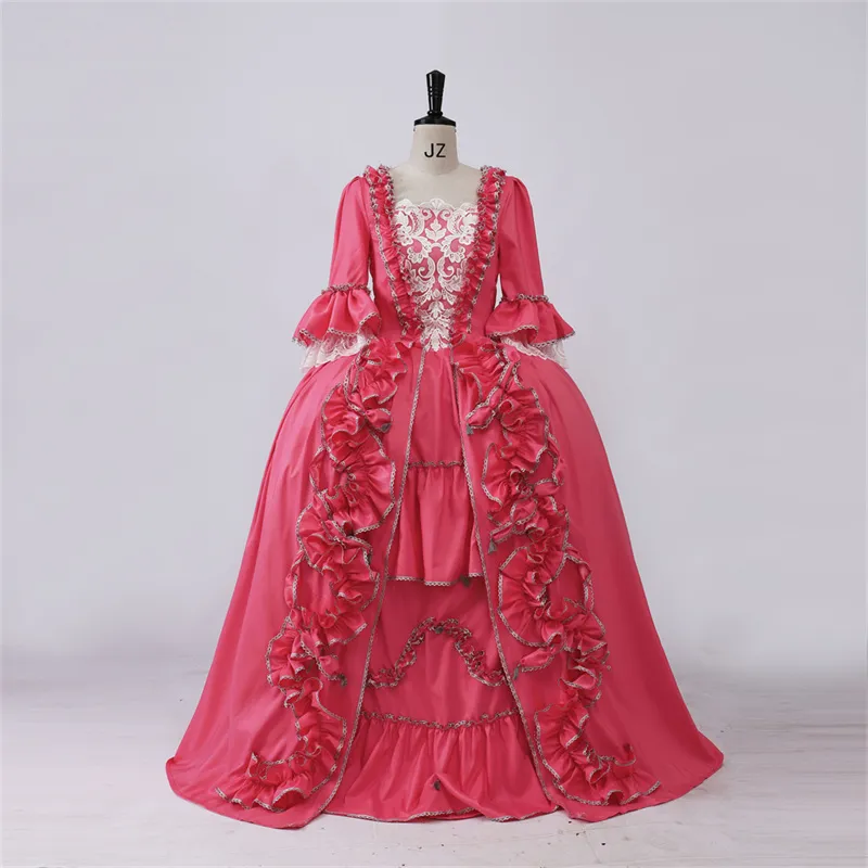 Medieval Women's Rococo Marie Antoinette Gown Dress 1700s Royal Court ...