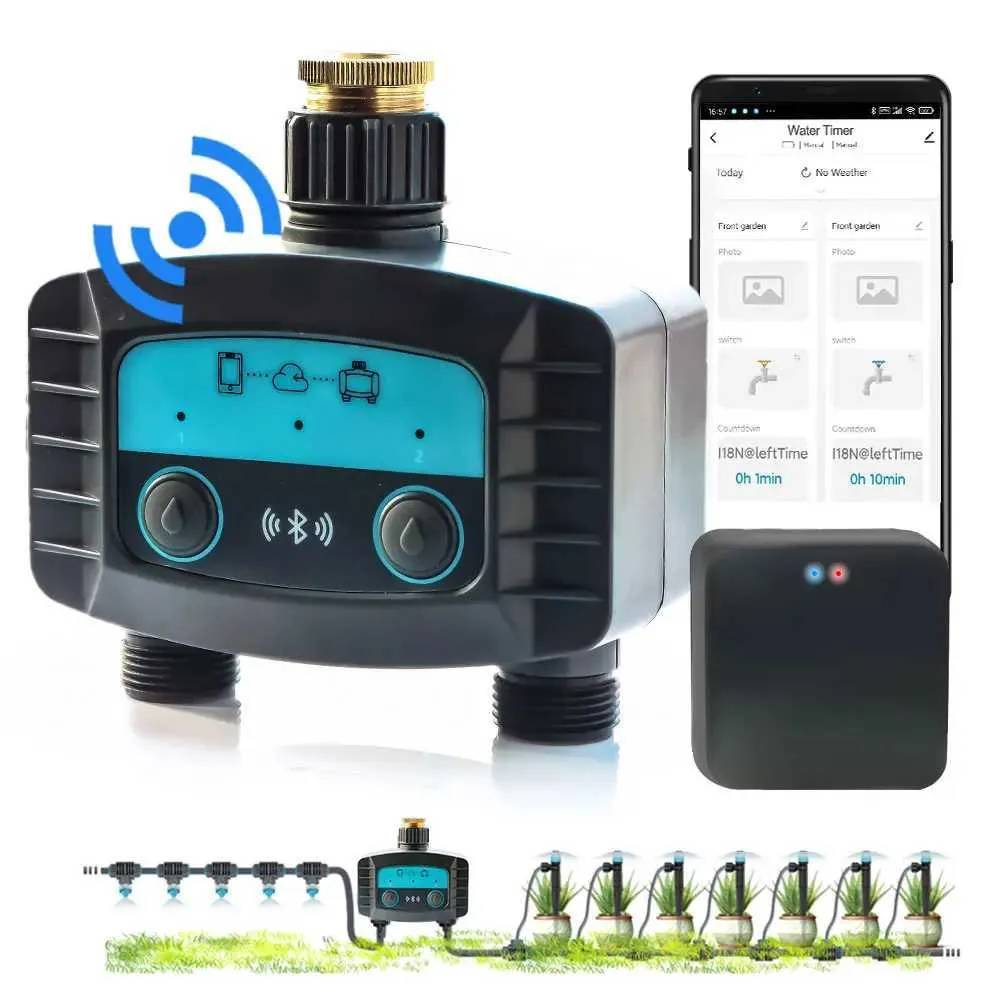 Smart Garden Water Timer with WiFi & Bluetooth Control - Irrigation Tap ...