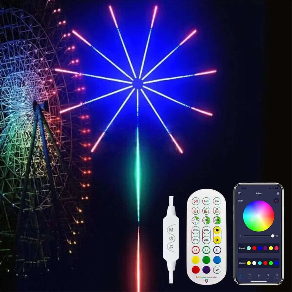 ZVLZVL WiFi Bluetooth Smart Light Outdoor Tall LED Sparkler Fireworks ...