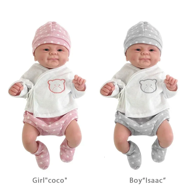 14 Inch Full Body Silicone Reborn Girl Coco Doll With Magnet Pacifier ...