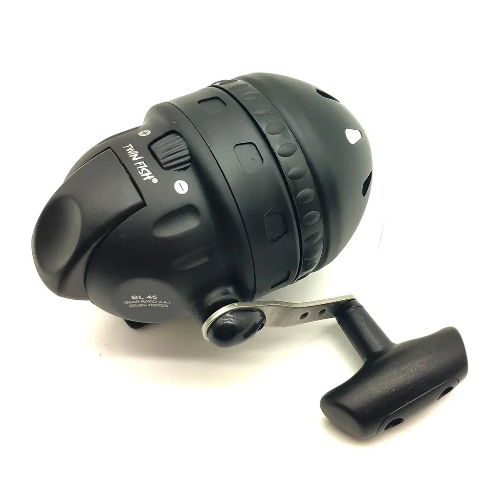 Large Closed Fishing Reel with Metal Spool, 6# PE Line 55M, for Outdoor ...