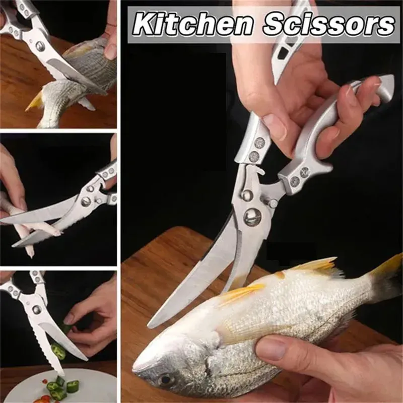 Stainless Steel Kitchen Scissors: Powerful Bone Shears for Chicken ...