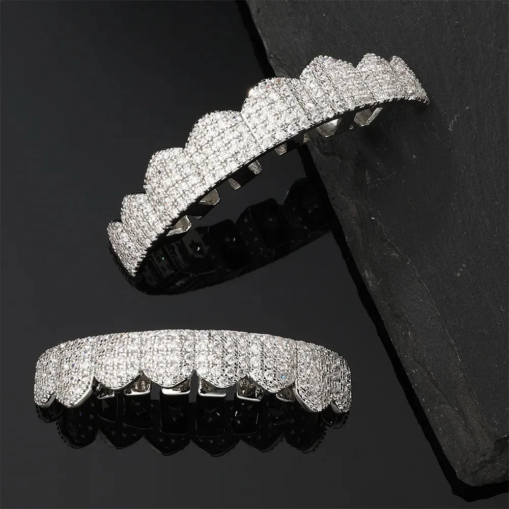 Hip Hop Gold Plated Cubic Zirconia Tooth Caps Water Drop Shape Jewelry ...