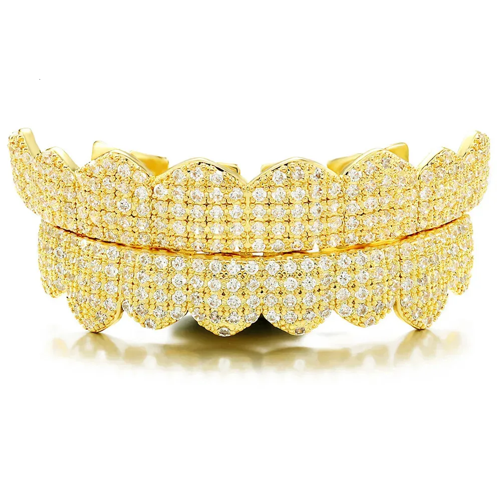 Hip Hop Gold Plated Cubic Zirconia Tooth Caps Water Drop Shape Jewelry ...