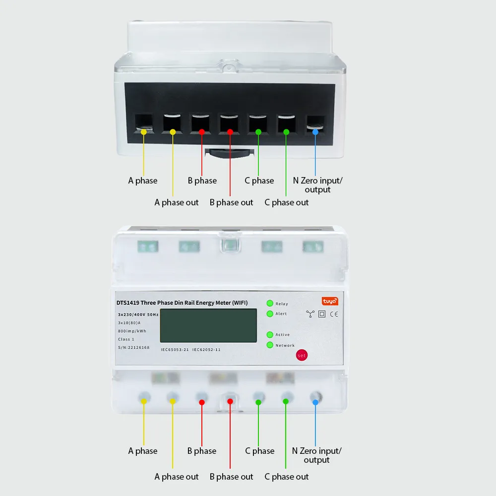 Smart Electricity Meter WIFI Remote Prepaid, Multifunctional 3-Phase ...