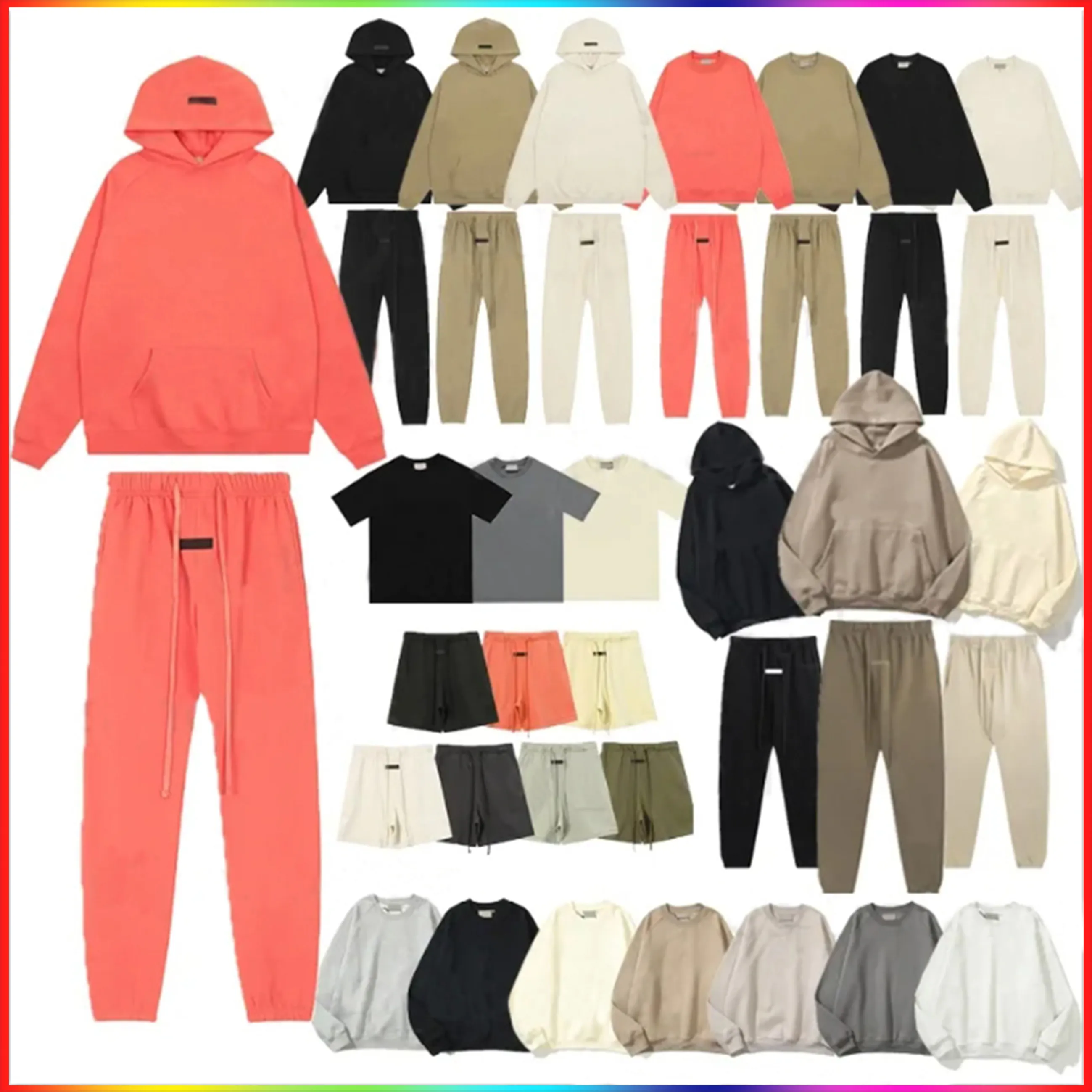 5A Designer Hoodie Mens Essentials Sweatpants 3D Letter Printed ...