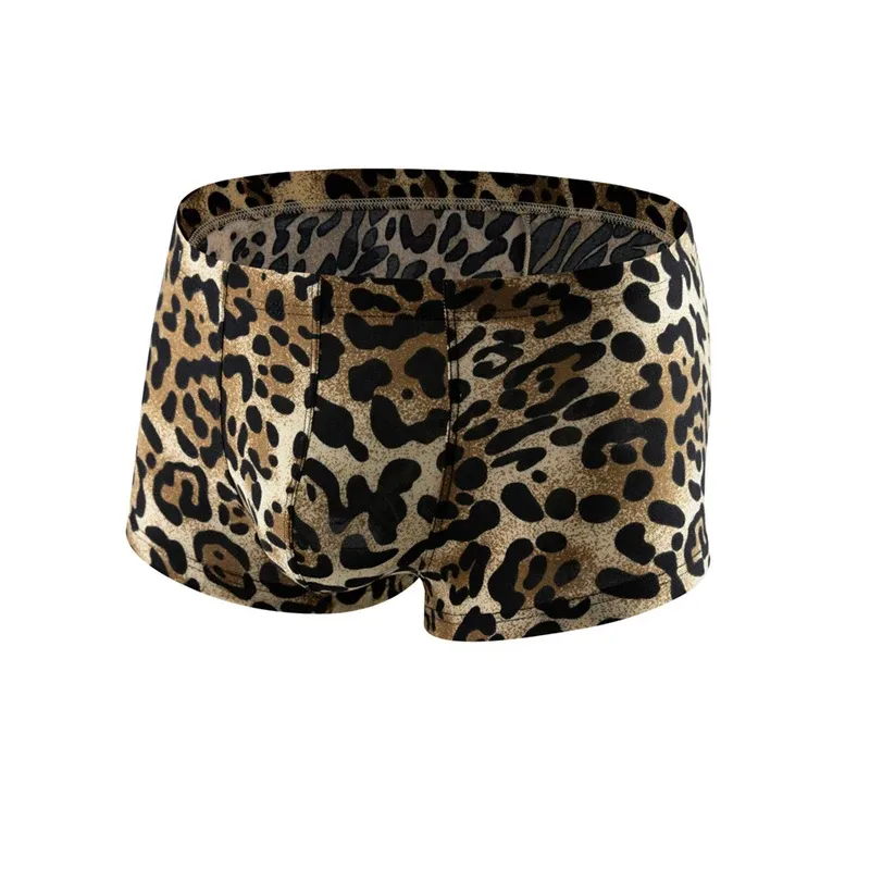 Mens Sexy Undies: Leopard Print Low Rise Boxershorts Soft, Lightweight ...