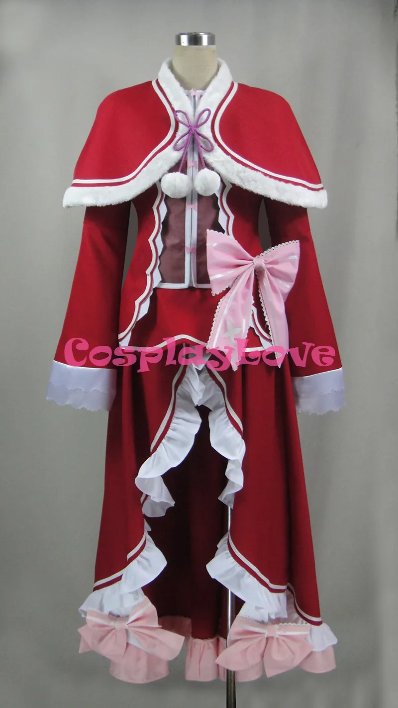 Adult Polyester Twill Beatrice Dress Cosplay Costume Full Sleeve Set