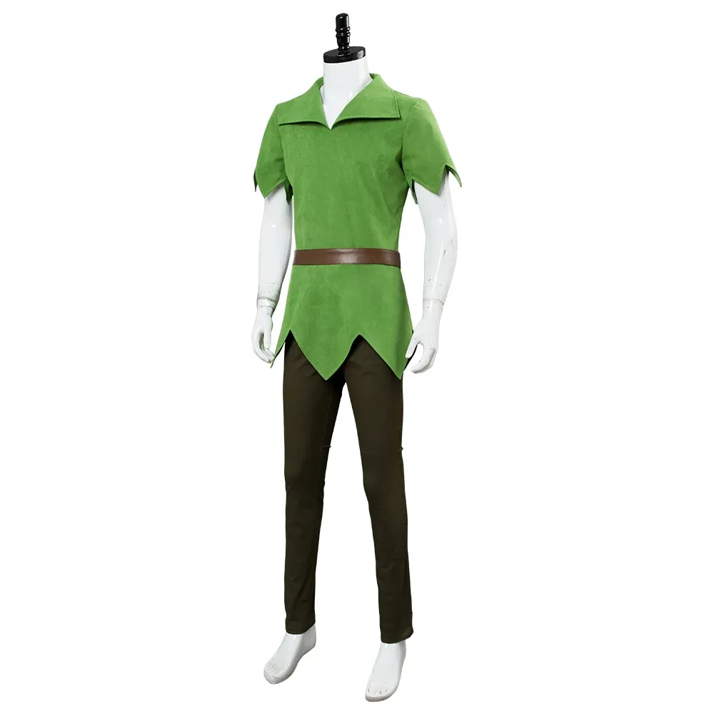Green Peter Pan cosplay Set for Men - Top, Pants, Hat - Perfect for ...