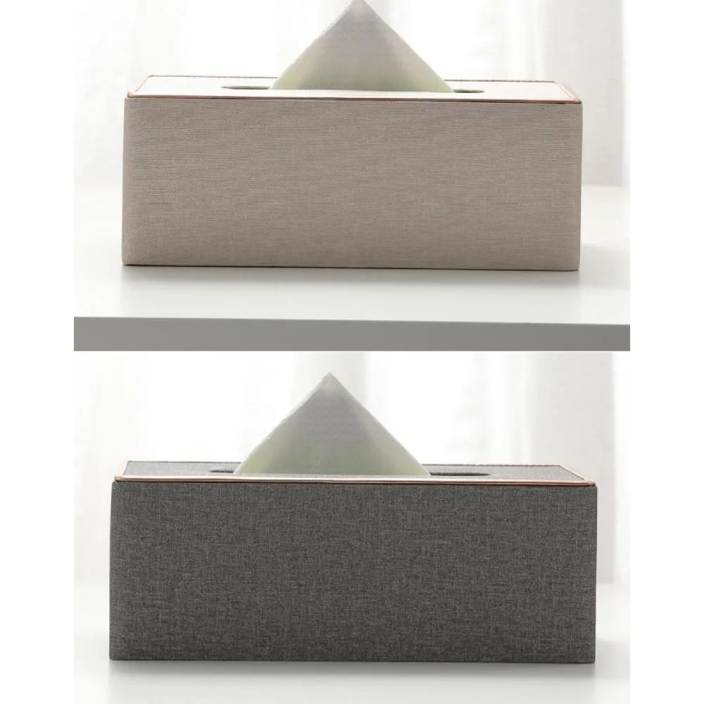 Premium Rectangular Tissue Box Cover - Large Capacity, Stylish PU ...