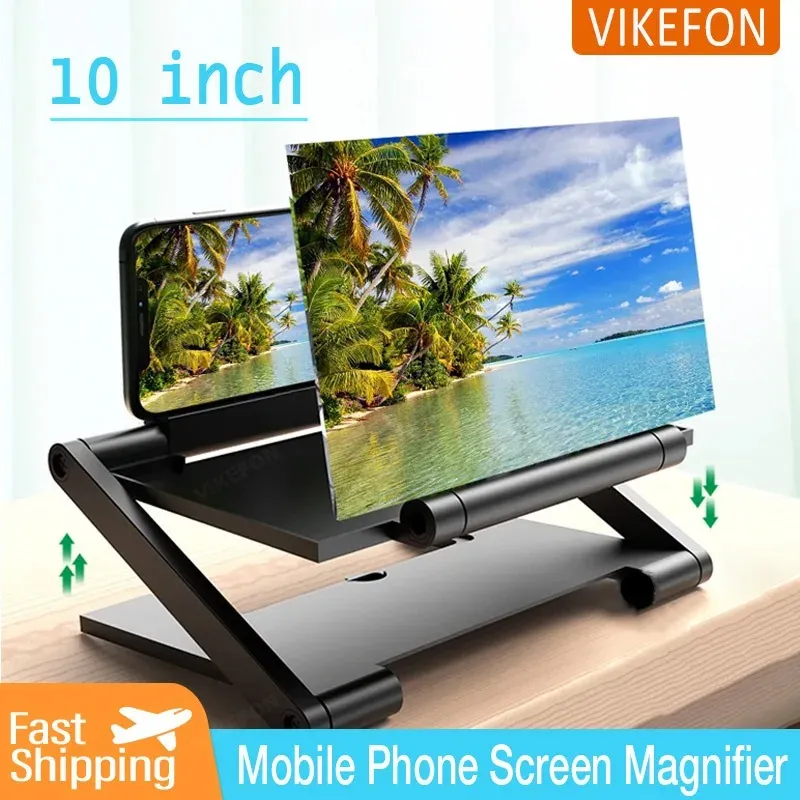 Mobile Phone Magnifier Screen 10 Inch HD Video Amplifier With Projector ...