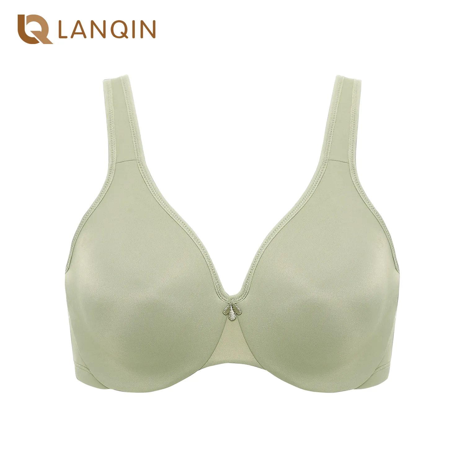 Seamless Full Coverage Plus Size Bra: Underwire, Embroidery, Minimizer ...