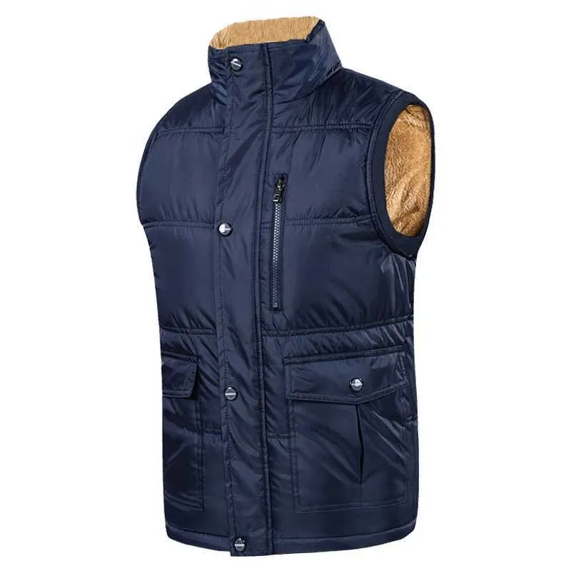 7XL Plus Size Men's Knit 100% Cotton Warm Winter Vest Sleeveless Slim ...
