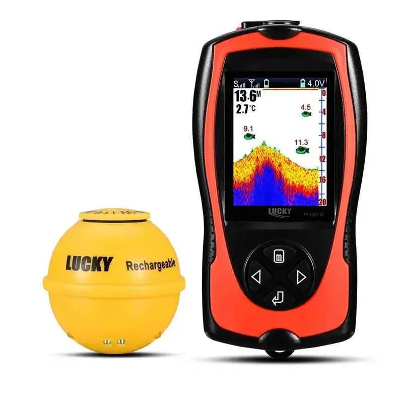 Wireless Fish Finder Sonar - 147ft Depth, River, Lake, Sea - Alarm ...