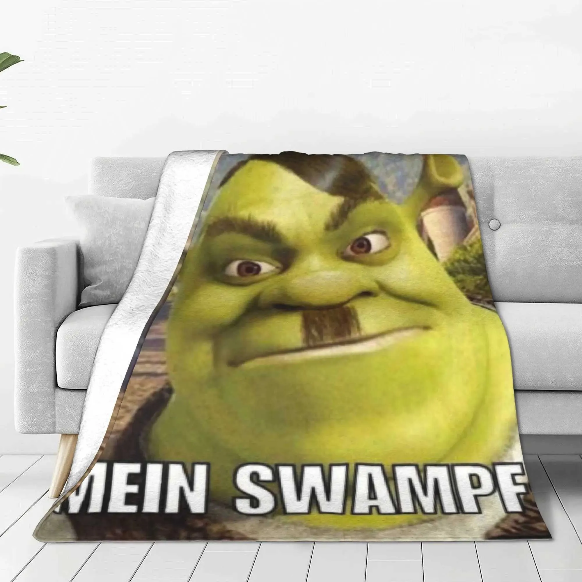 Shrek Pun Funny Memes Blanket Ultra Soft Throw Blanket For Sofa, 50x60 ...