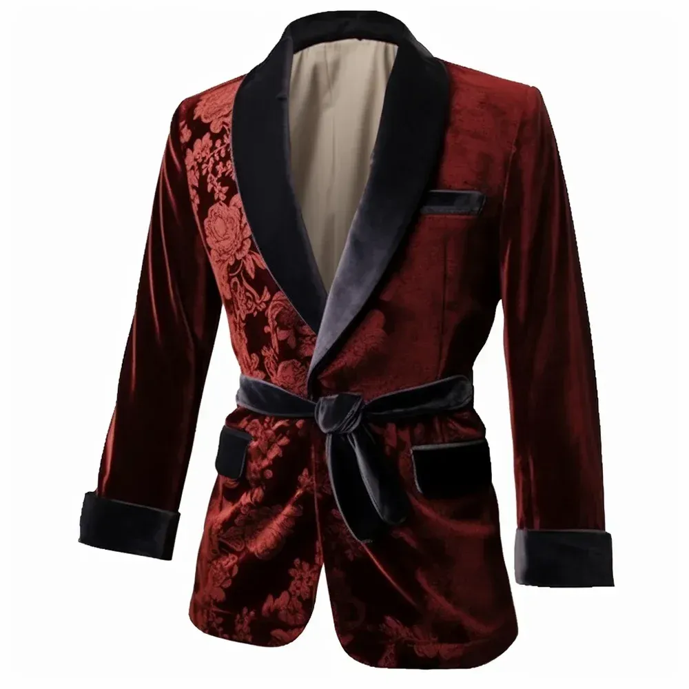 Smoking Jackets For Men Elegant Men's Vintage Velvet Smoking Jacket ...
