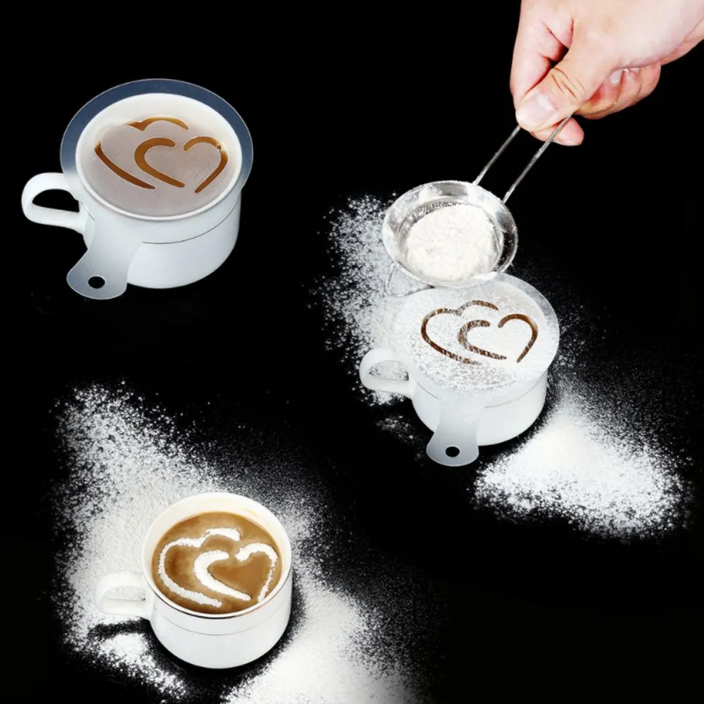 8-Piece Coffee Art Stencils Set - Perfect Coffee Cup Drawing Molds for ...