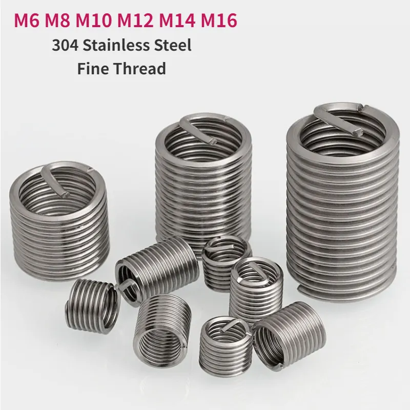 304 Stainless Steel Fine Thread Helicoil Thread Repair M3 Helicoil Inserts For Bushing Sleeve M6 ...