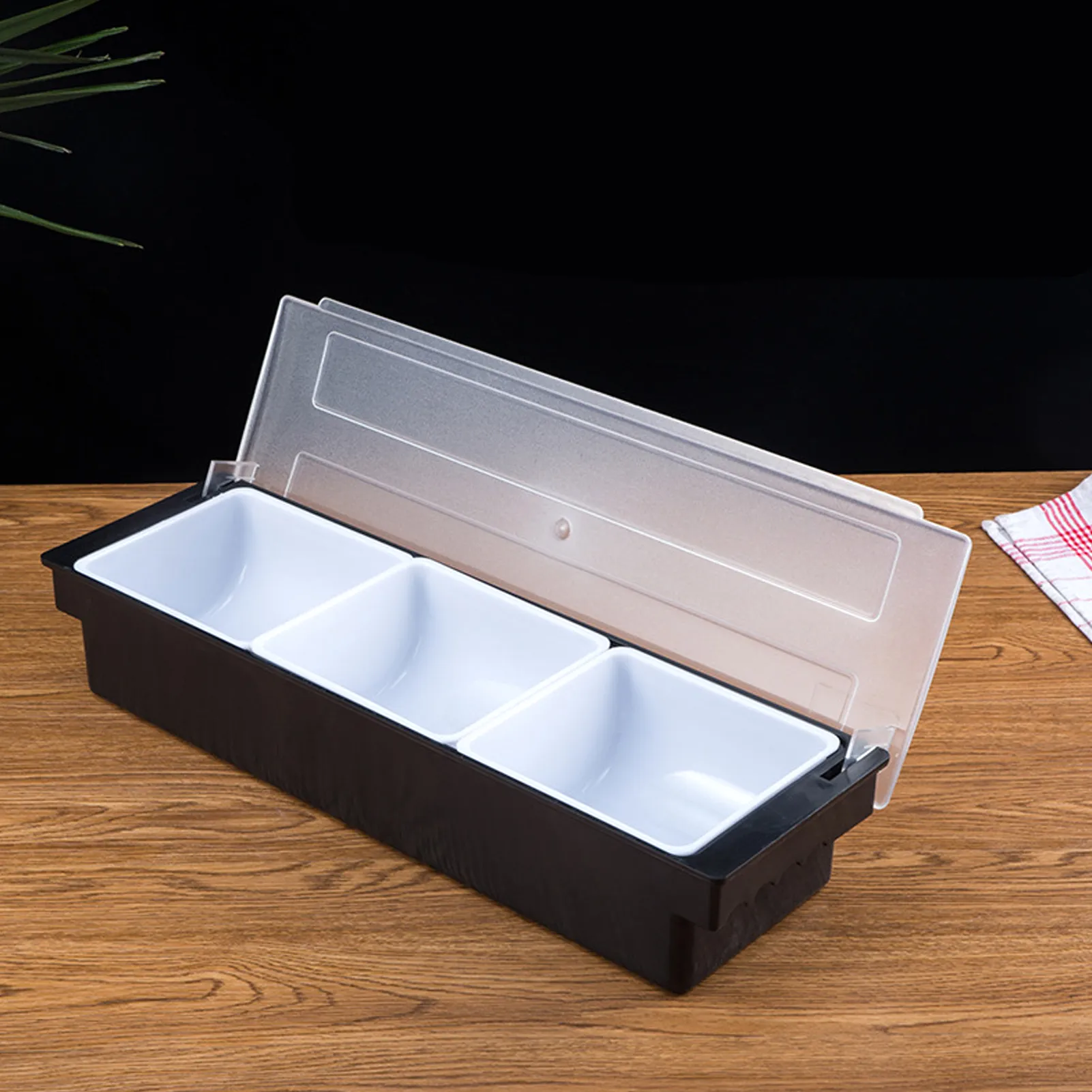 Condiment Organizer Box with Lid - Fruit & Seasoning Dispenser for Milk ...