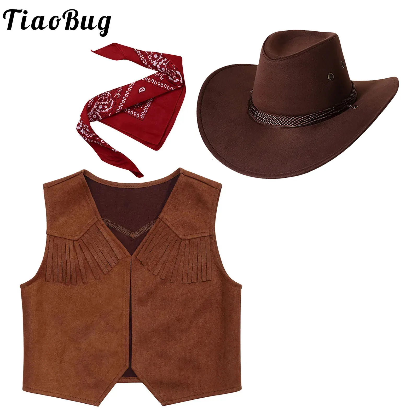 Western Cowgirl Hats And Cowboy Costume Womens: Sleeveless Fringe Vest ...