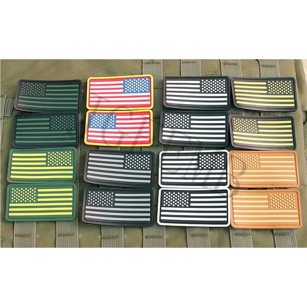 Cloth Badges, USA Flag Badge, 3D PVC Military Flag Patches, Military ...