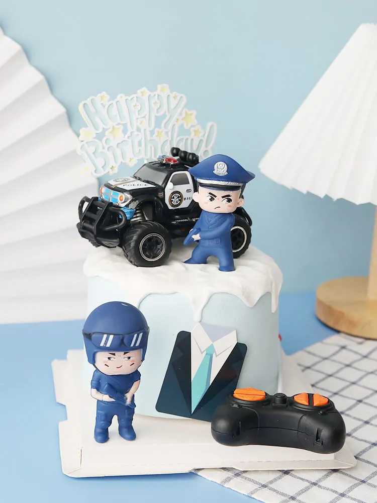 Happy Birthday Sports Theme Birthday Cake Topper For Policemen Male And ...