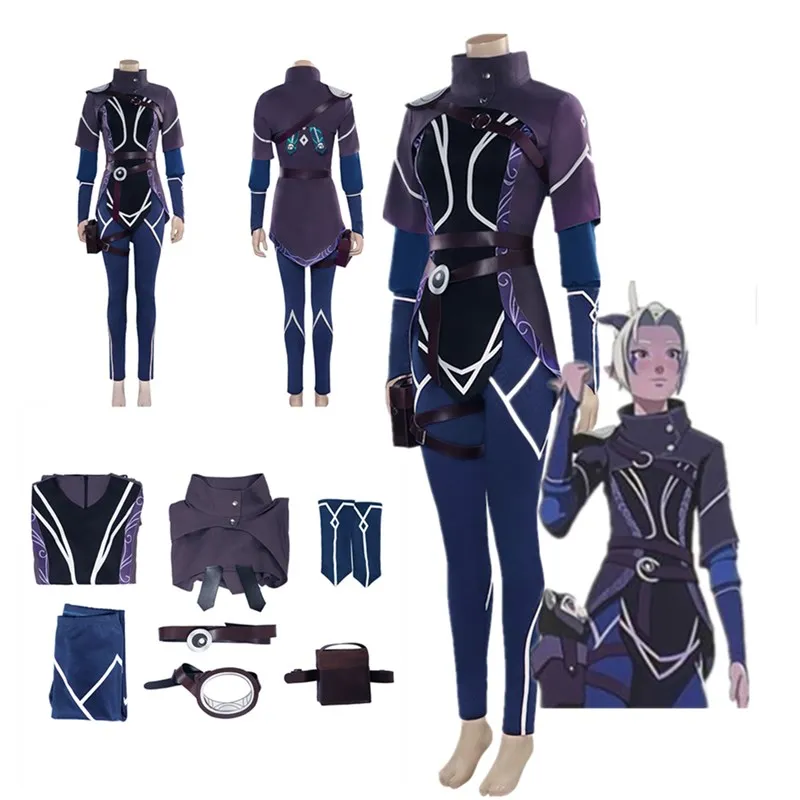 Rayla Cosplay The Dragon Prince Costume Adult Women Fantasy Fantasia ...