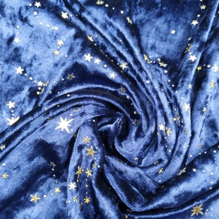 Stylish 145cm Wide Velvet blue and black dress Fabric in Soft Blue ...