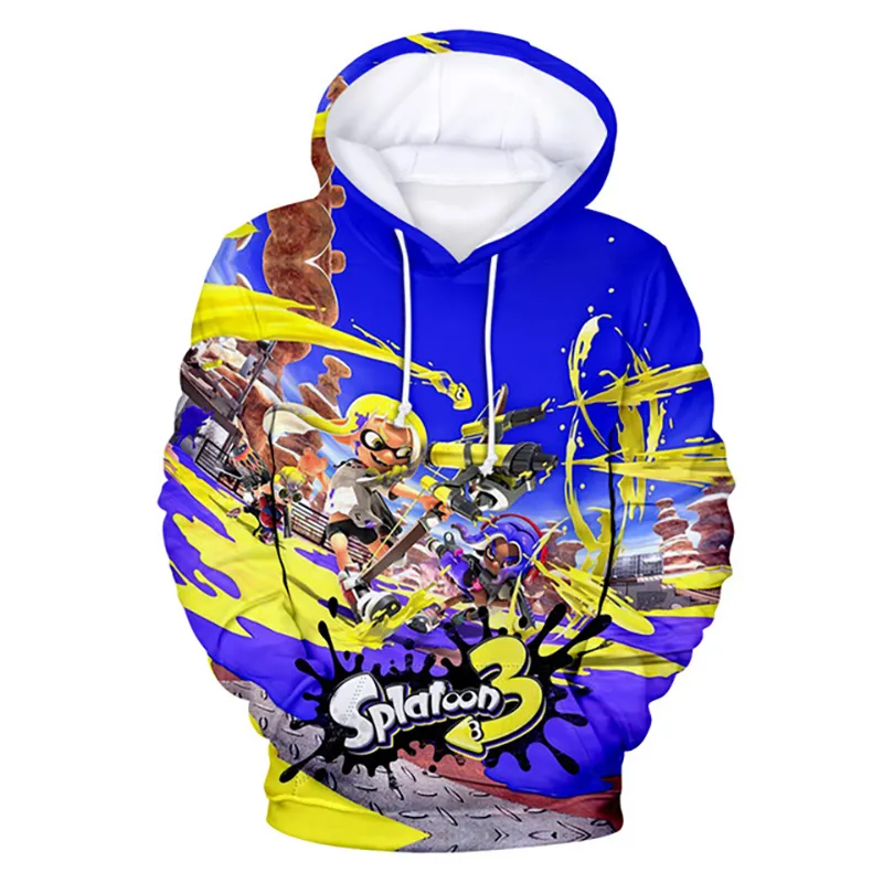 Graffiti Game Splatoon Anime 3D Print Simpsons Hoodie Unisex Oversized ...