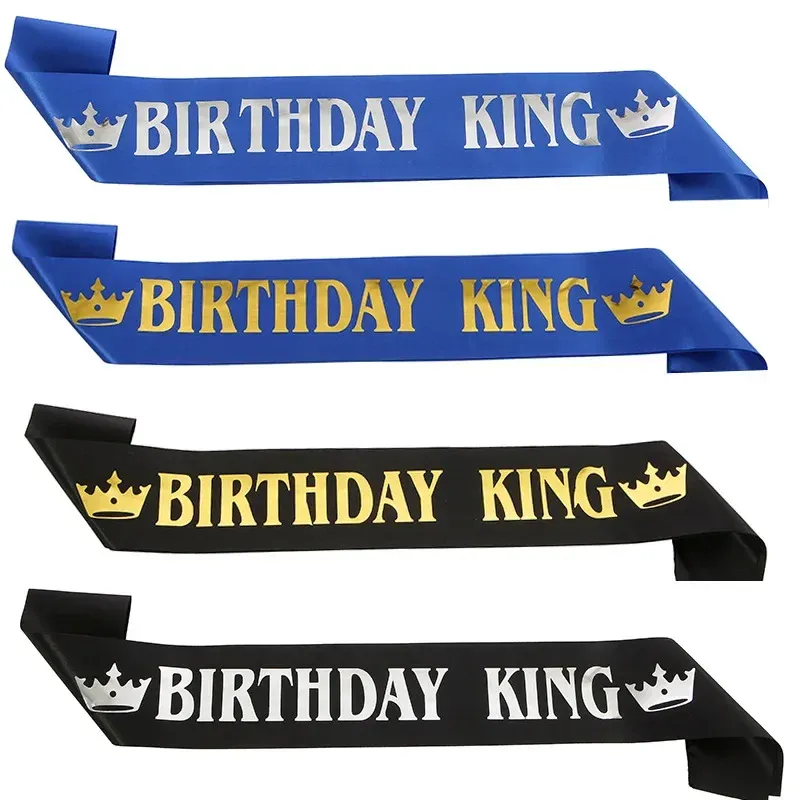 Black Gold Birthday King Sashes For Men Boys 16th... From Dh912686698 ...