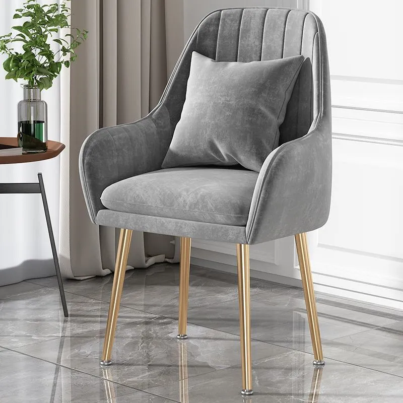 Modern Cream Dining Chairs: Minimalist Luxury Chairs With Armrests ...