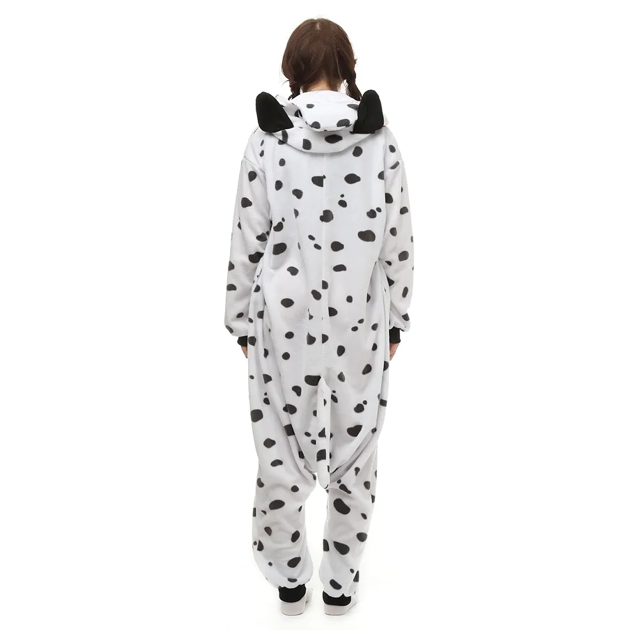 Dalmatian Dog Halloween Costume Onesie: Adults' Fleece Kigurumi ...
