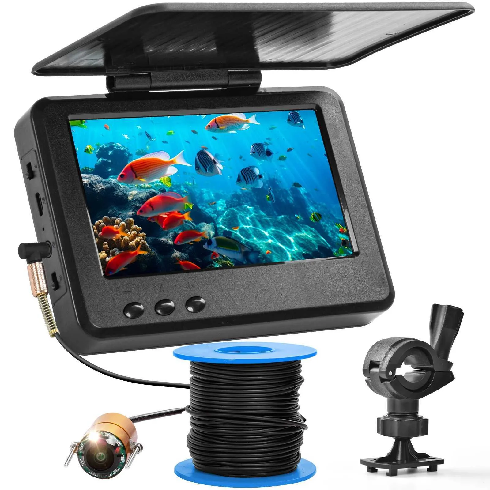3-inch IPS screen fish finder with 30m 98ft underwater camera and ...