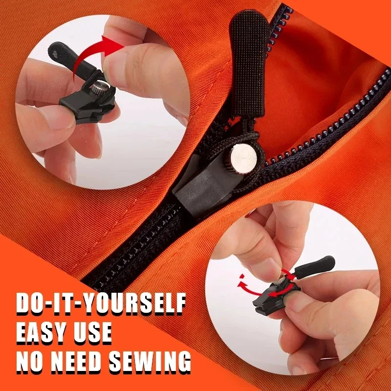 Universal Zipper Slider Replacement Kit - Detachable Puller & Locks for ...