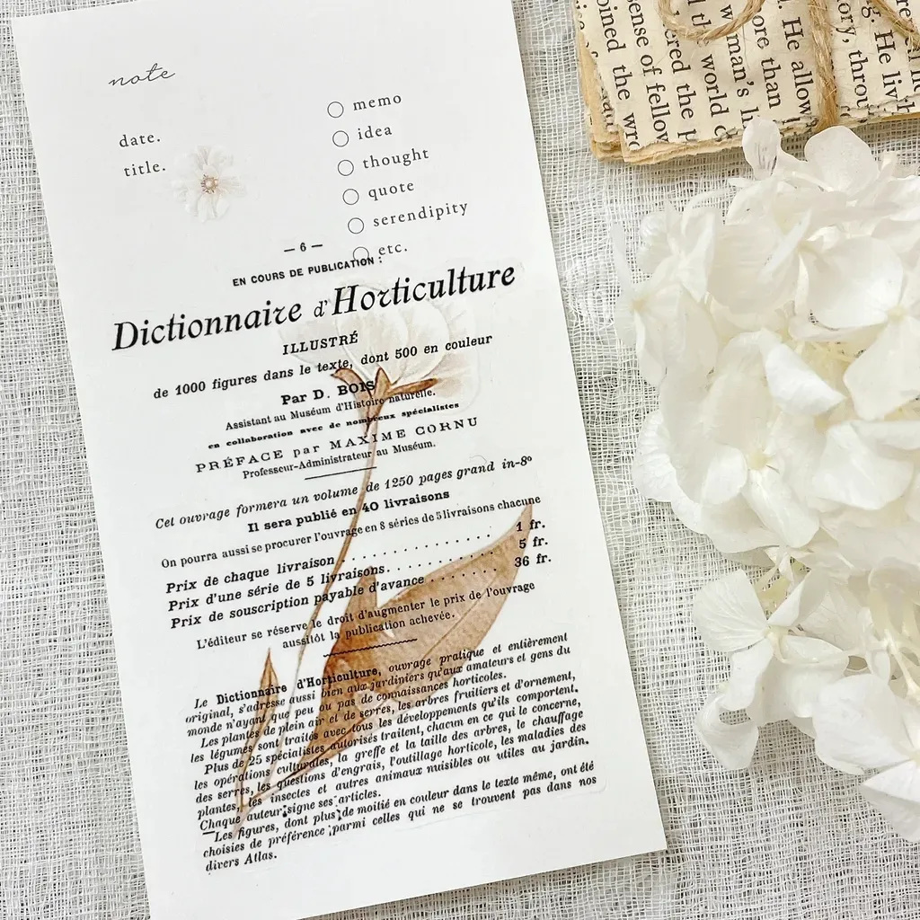 Vintage White Blooms Washi Tape - Premium DIY Planner & Scrapbook ...