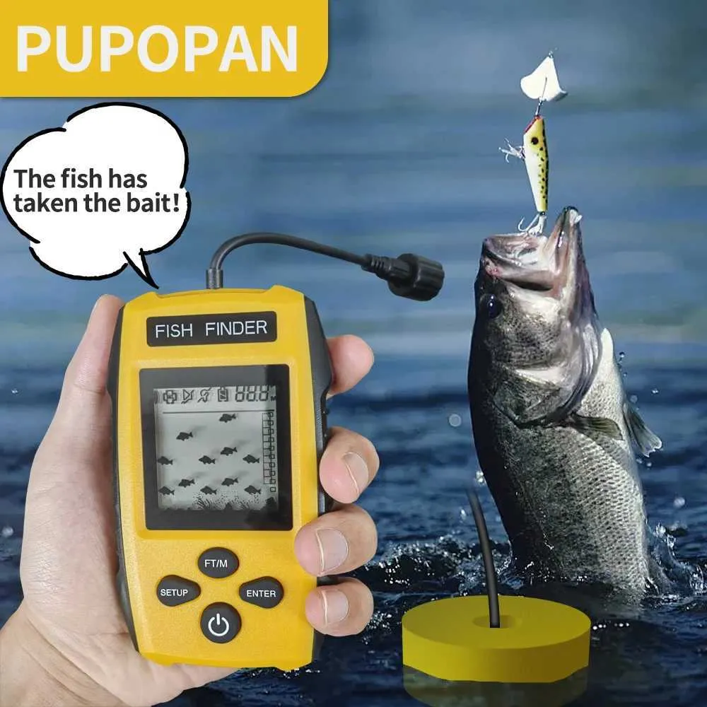 Portable Fish Finder Sonar: Handheld Fish Depth Detector with LCD ...