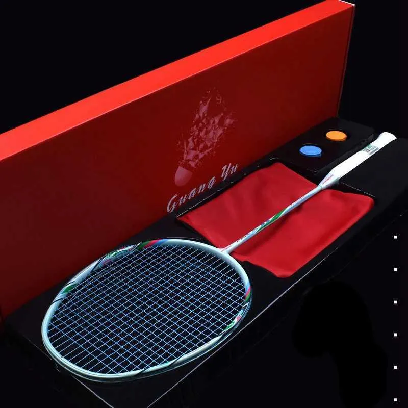 Carbon Fiber 4U Badminton Racket - High-Performance Offensive, 32 lbs ...