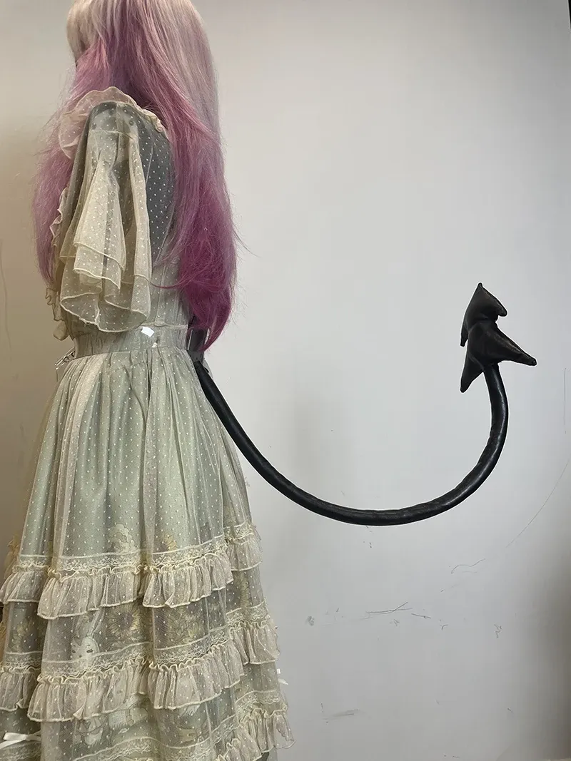 Demon Tail Cosplay, Faux Fur Tail, Black Demon Style | DHgate