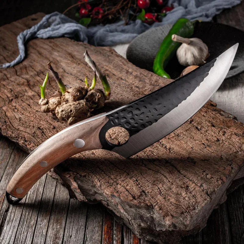 Hand Forged 6 Inch Chefs Chopper Knife Full Tang Butcher Kitchen Knife ...