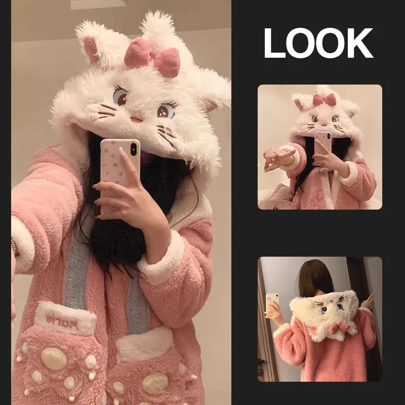 Marie Cat Cosplay Costume For Adults Plush Onesie Pajamas For Halloween ...