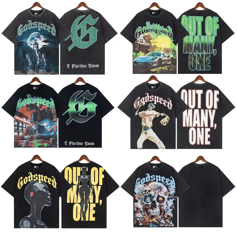 Wholesale Designer Godspeed Embroidered Vintage Band T Shirts For Men ...