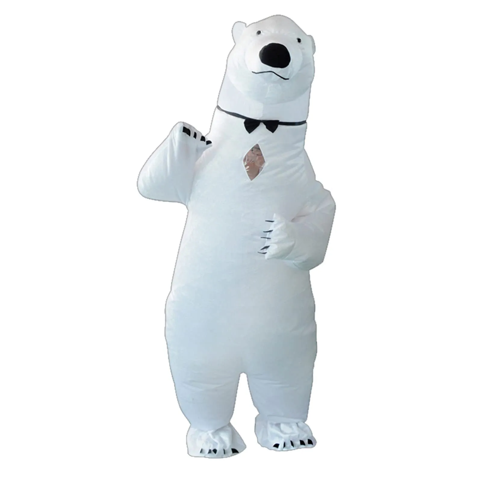 Giant Inflatable Polar Bear Costume - Adult Funny Animal Blow-Up Mascot ...