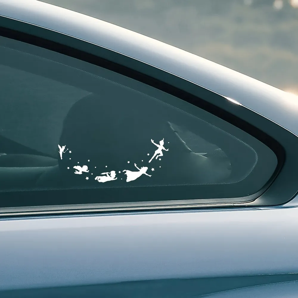 Anime Car Sticker, Whimsical Flying Silhouette Car Decoration Stickers ...
