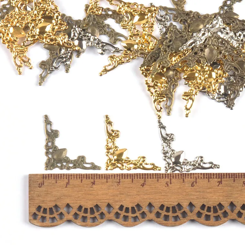 30 Metal Corner Protectors: Filigree Wraps for Jewelry Making ...