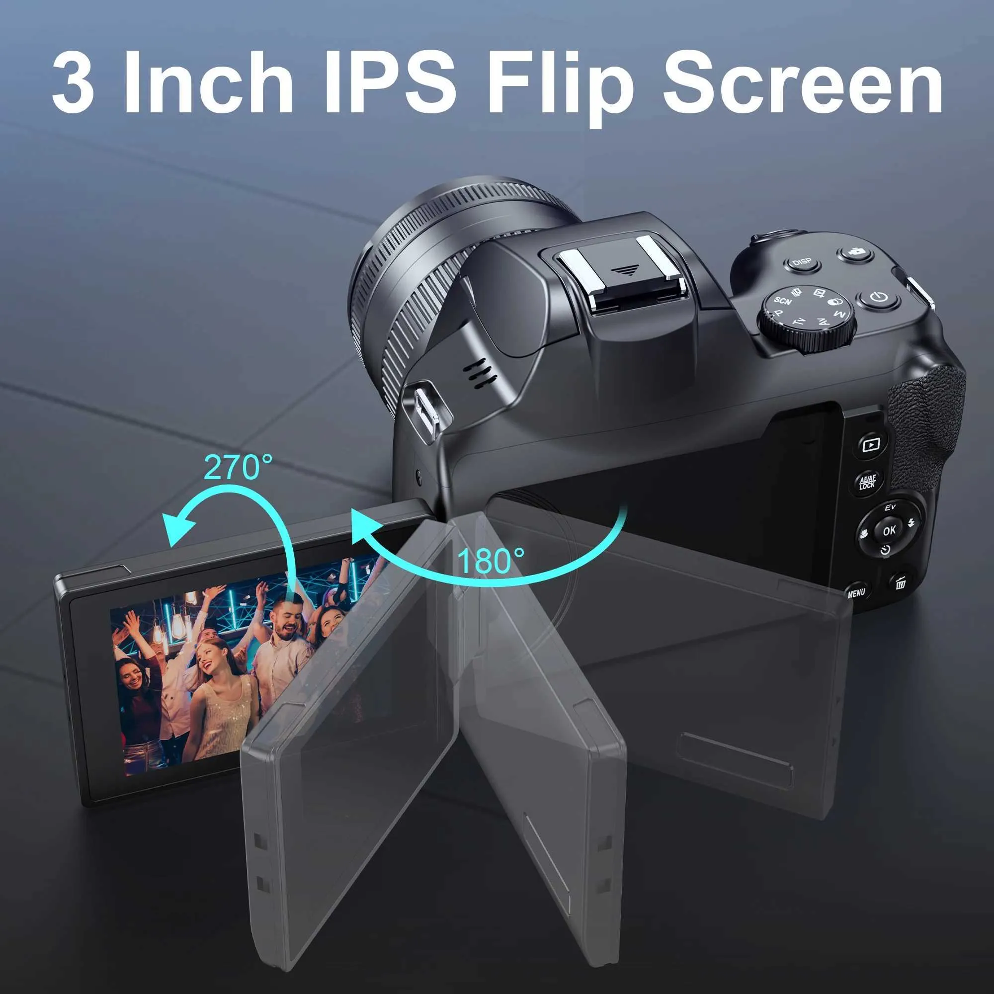Digital Camera 72MP Digital SLR Camera for Photography 4K 12X Optical ...