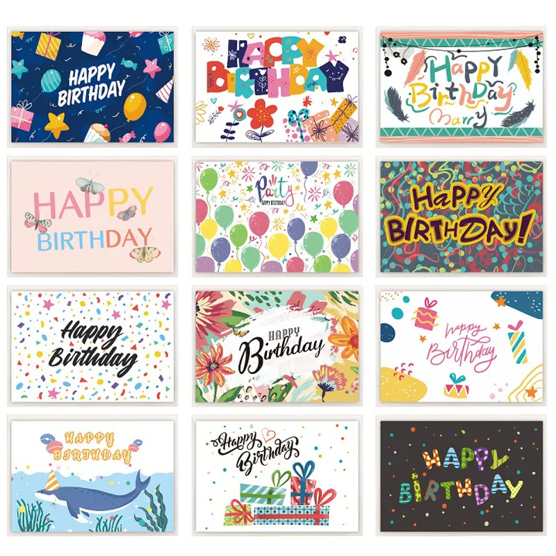 Set Of 12 Envelope Happy Birthday Happy Birthday Cards Free For Kids ...