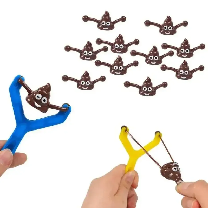Toy Poop Slingshot Fun: Mini Rubber Smiling Stretchy Flying Toys For ...